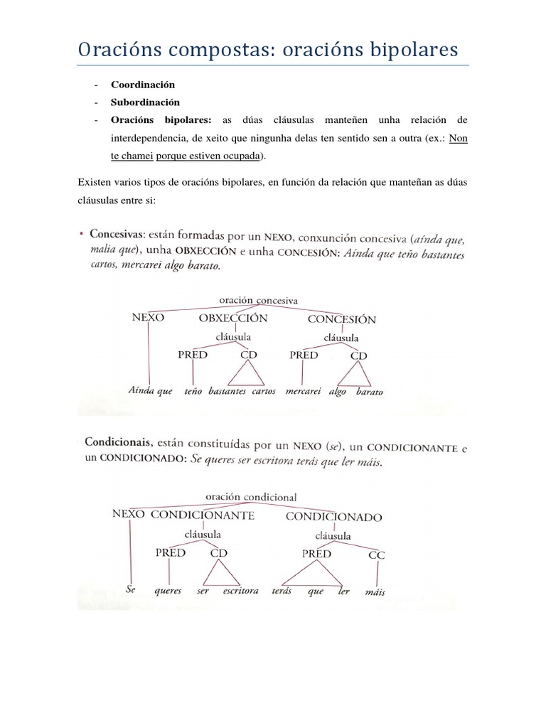 Oracions Compostas1 Bipolares | PDF