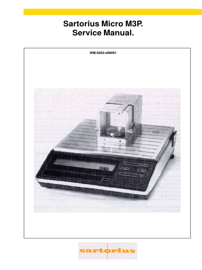 Manual Sartorius M3P Balanza MG | PDF