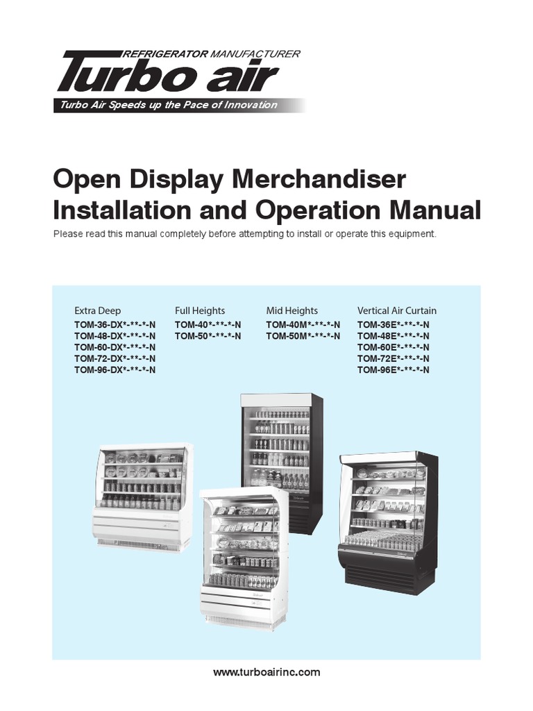 Turbo Air Open Display Manual | PDF