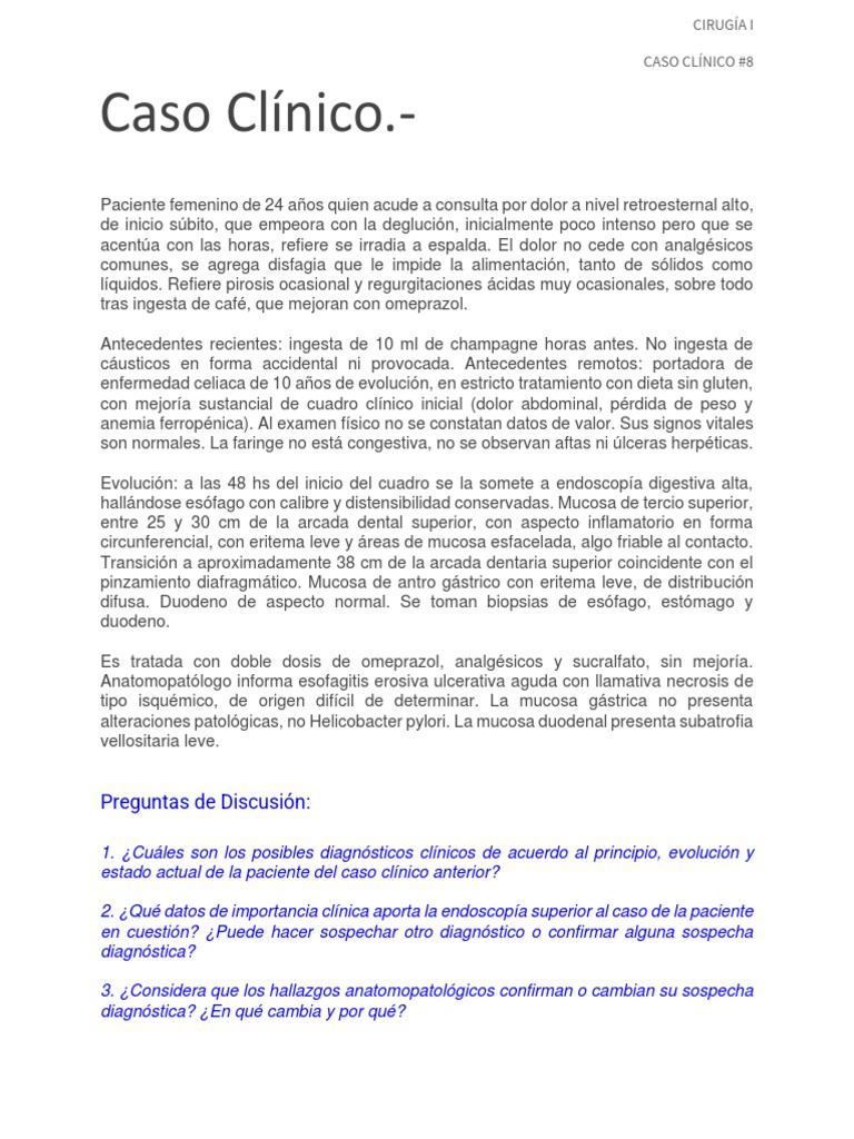 Caso Clínico - 8. CX I | PDF | Bem-estar