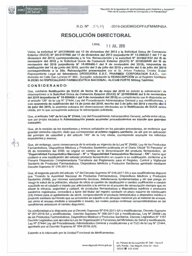 Rd. En-06909 Alicam Forte | PDF