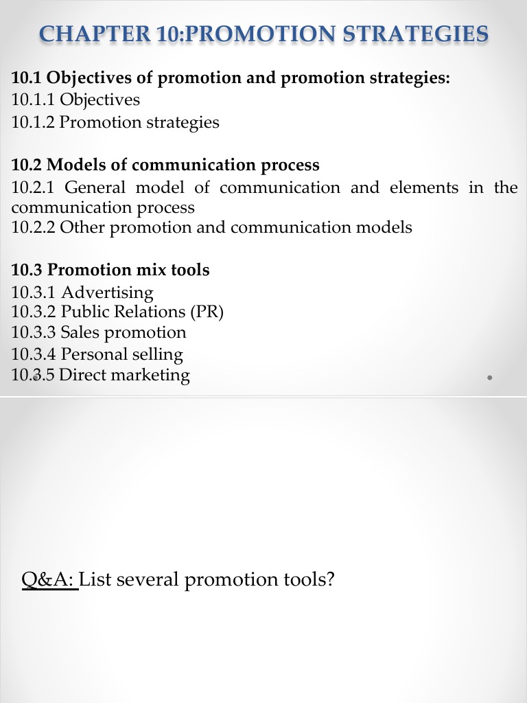Chapter 10 Operation Strategy | PDF | Sales | Marketing