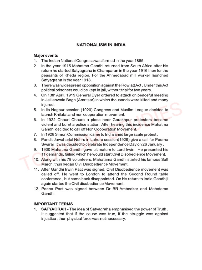 Class 10 History Term 2 | PDF