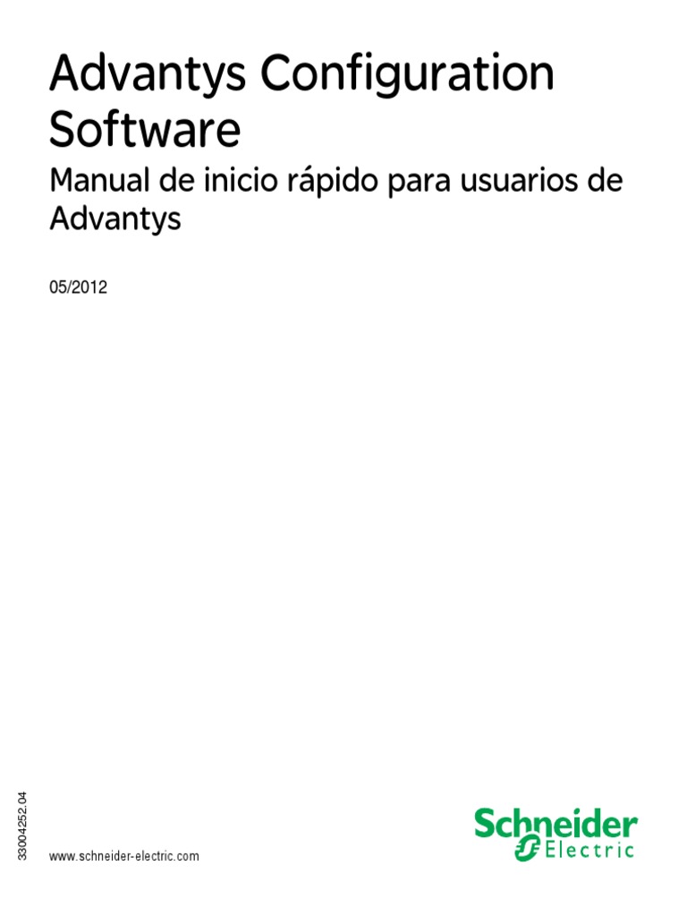 Advantys Configuration Software. Manual Inicio Rápido-33004252 K01 000 ...