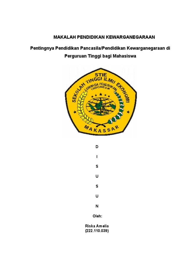 Makalah Pendidikan Kewarganegaraan Pdf 