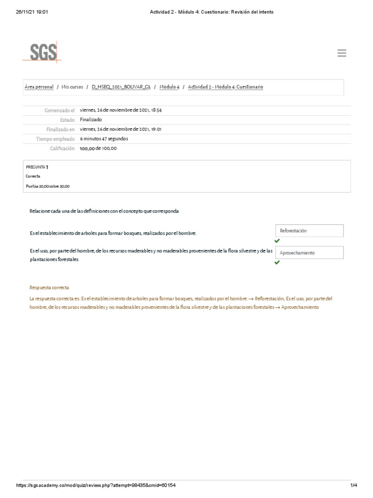 Actividad 2 - Módulo 4 - Cuestionario - Revisión Del Intento | PDF
