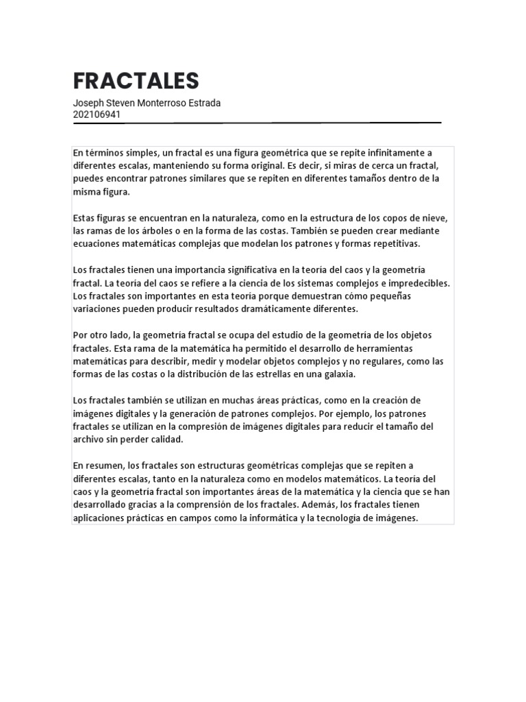 Introducción a los Fractales | PDF