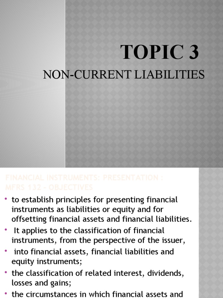 Far410 Topic 3 Non Current Liabilities | PDF | Bonds (Finance) | Preferred Stock