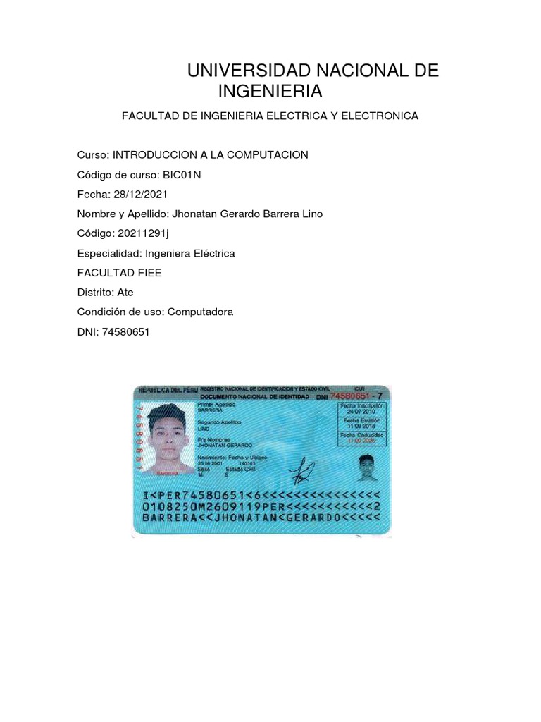 Examen Final Introduccion A La Computacion | PDF