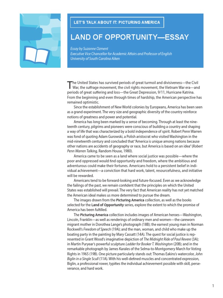 Land of Opportunity | PDF