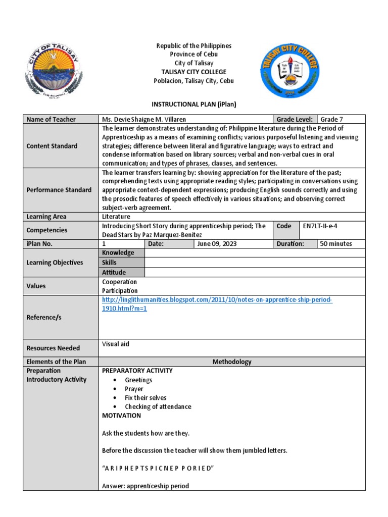 Semi Detailed Lesson Plan | PDF | Paragraph | Learning