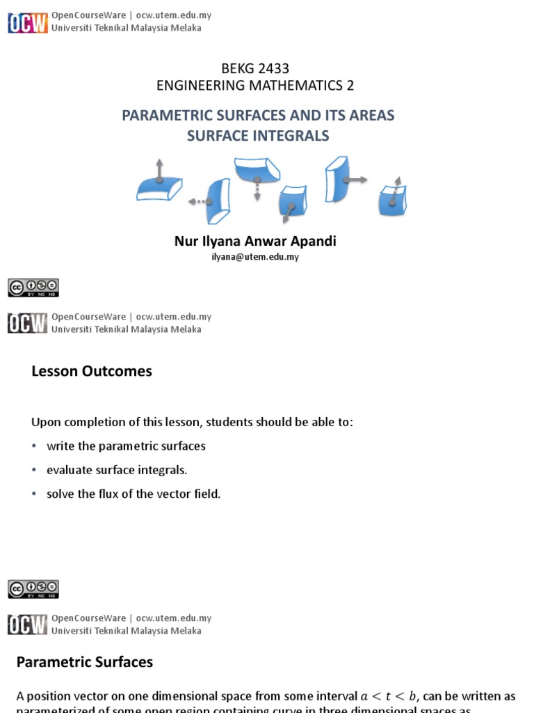 Engineering Math 2: Surface Integrals | PDF