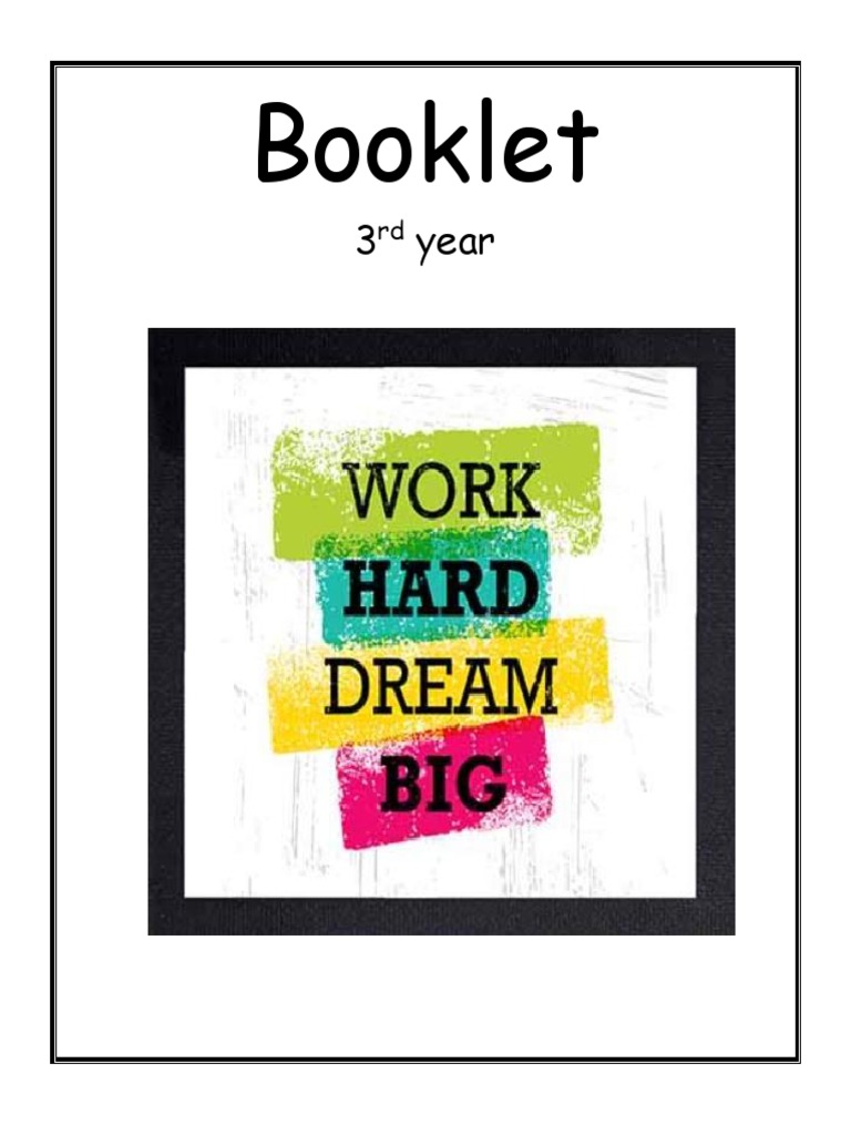 BOOKLET 3rd Year | PDF