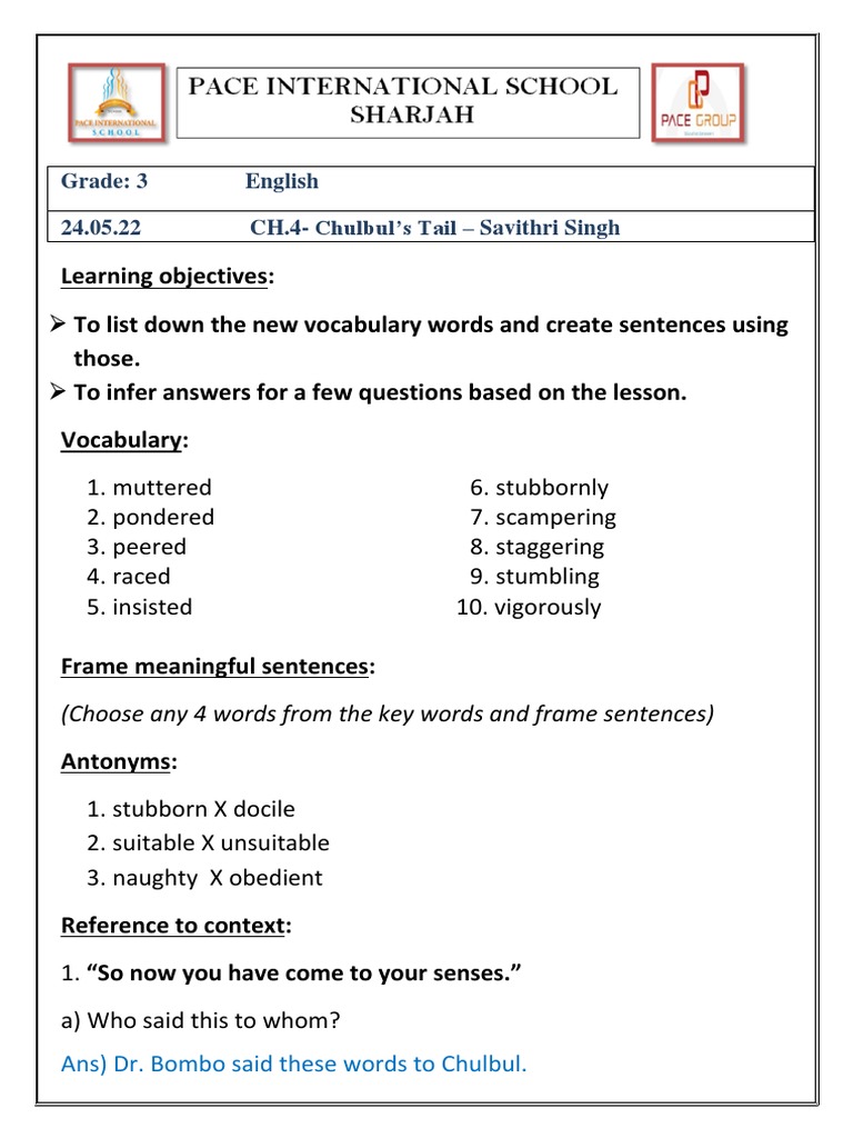 CH.4 - Chulbul's Tail - Notes | PDF