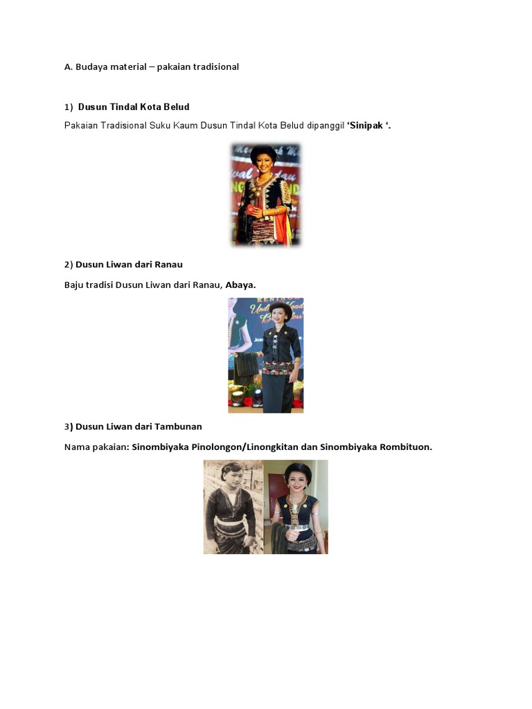 Pakaian Tradisional Kaum Dusun | PDF