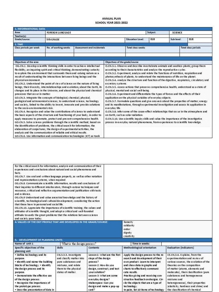PCA 5EGB Science Phenomenal | PDF