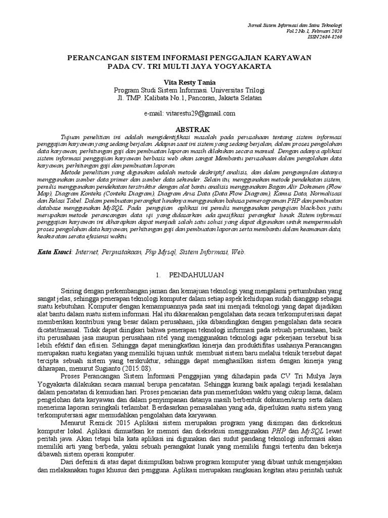 Perancangan Sistem Informasi Penggajian 917ec425 | PDF