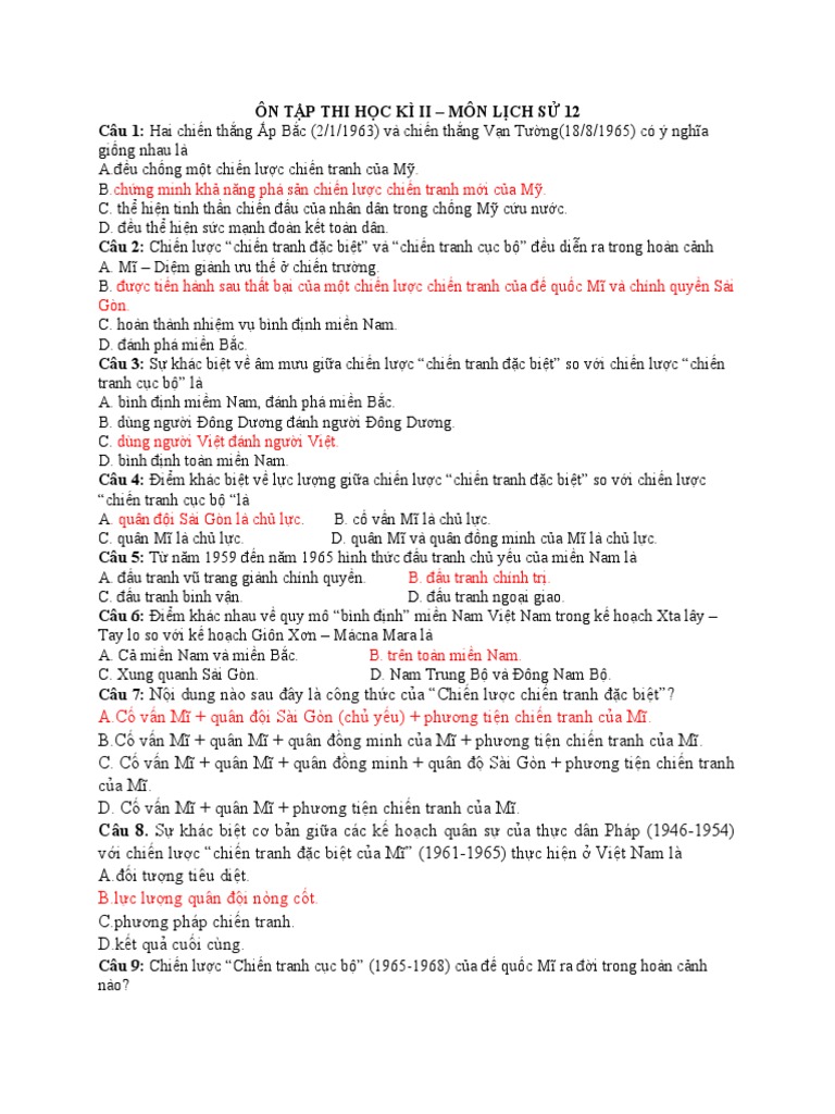 Đề Cương hk2 | PDF