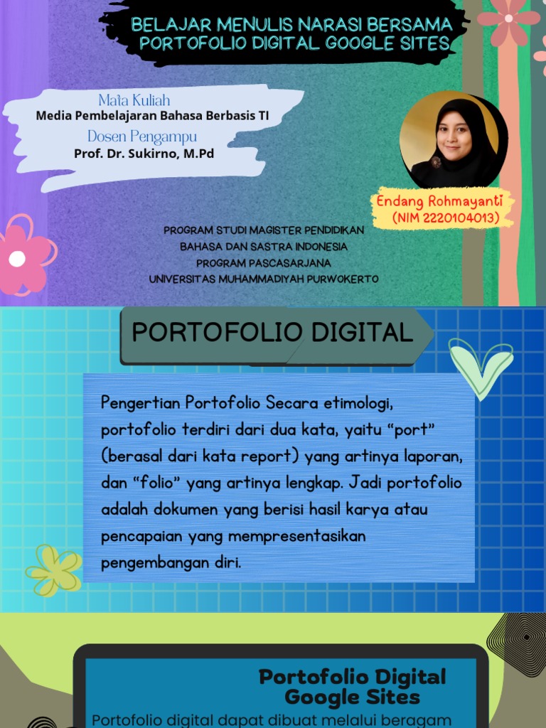 Belajar Menulis Narasi Dengan Portofolio Digital - Endang Rohmayanti | PDF | Seni | Komputer