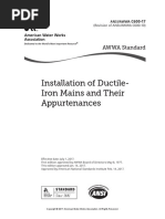AWWA C600 1999 Installation of Ductile | PDF | Pipe (Fluid Conveyance ...