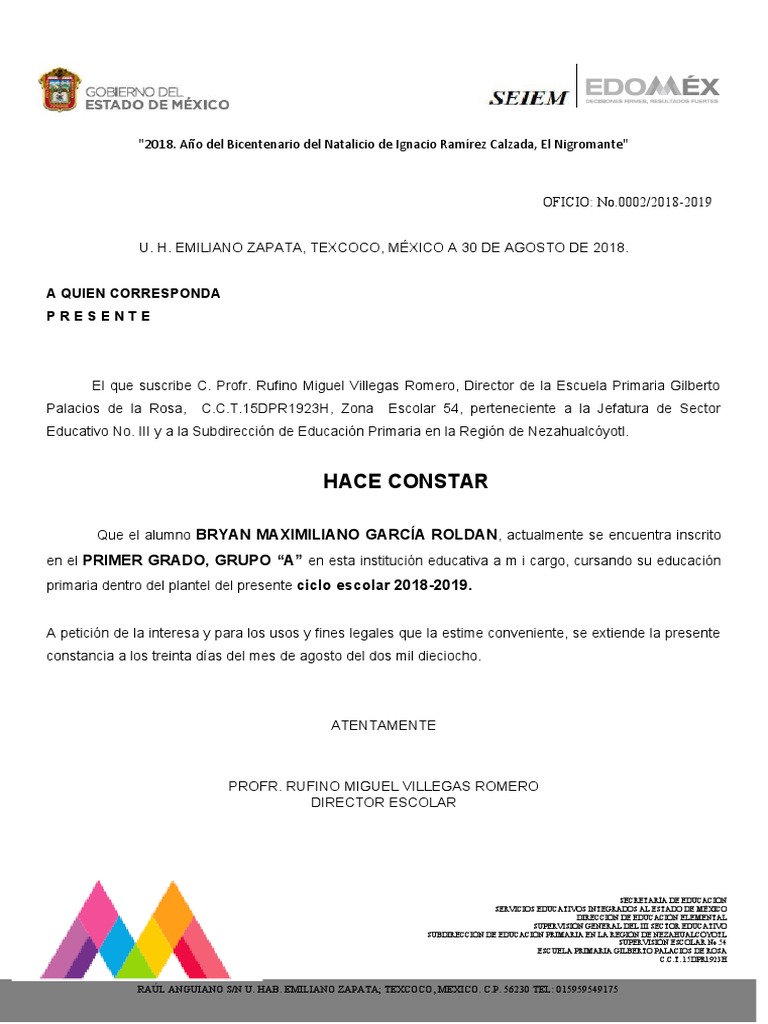 Constancia de Estudios | PDF | México