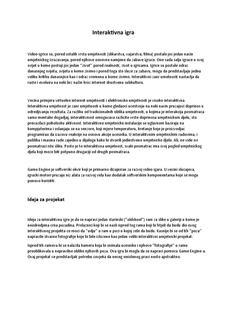 Interaktivna Igra | PDF