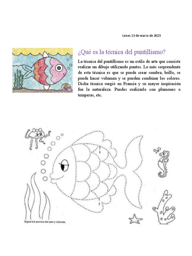 Tecnica Del Puntillismo | PDF