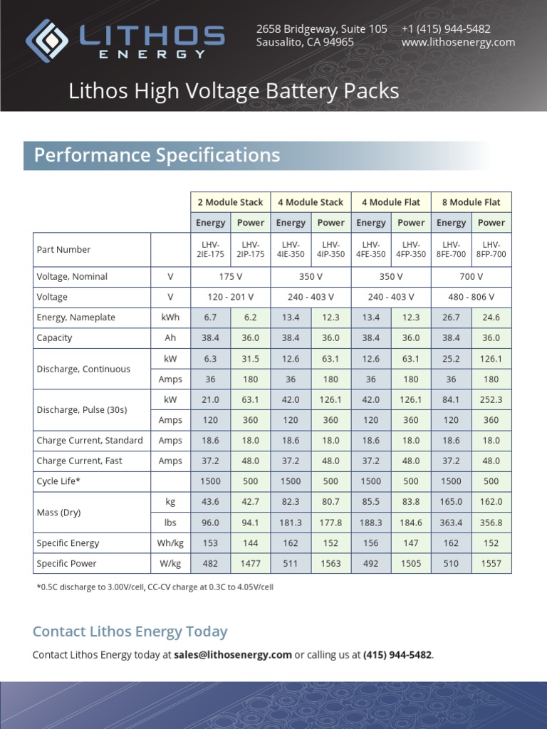Lithos High Voltage Brochure-spec Sheet (1) | PDF | Manufactured Goods | Electromagnetism