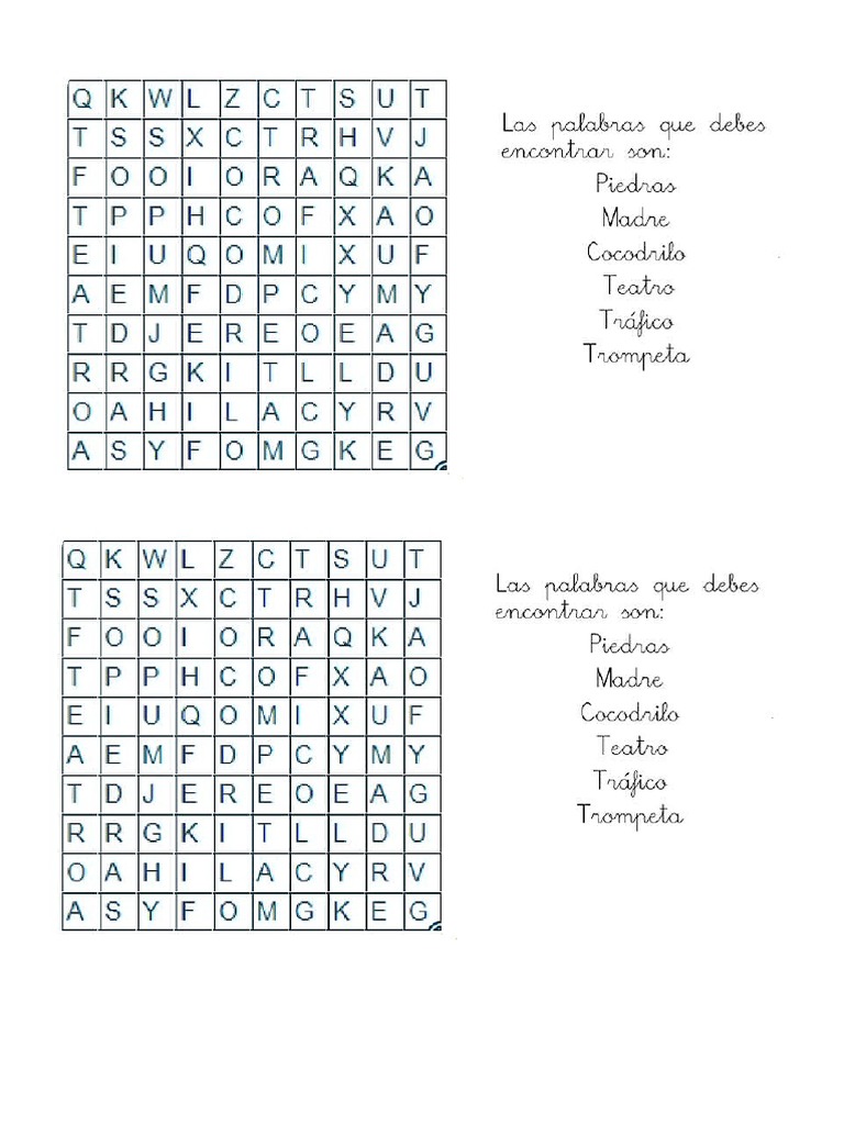 Sopa de Letra DR | PDF