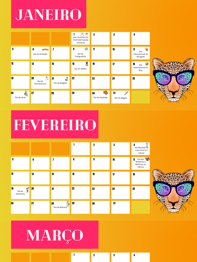 Calendario Datas Comemorativas | PDF