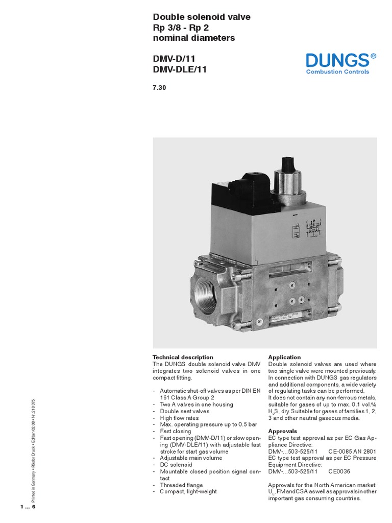 5.0 Double Ignition Valve DMV | PDF