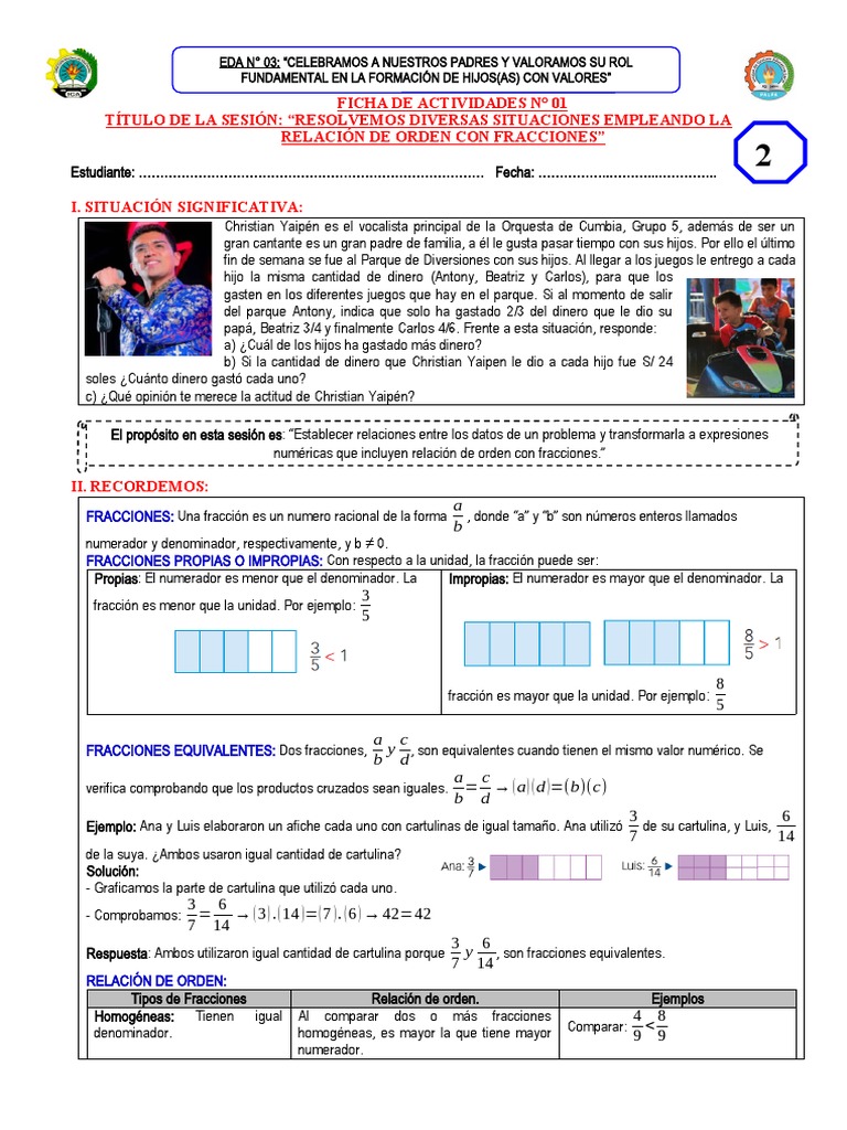 FICHA 1 - 2DO - EDA3 | PDF