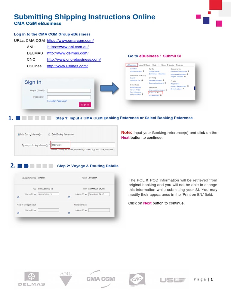 Tutorial Shipping Instruction | PDF | Cargo | Computing