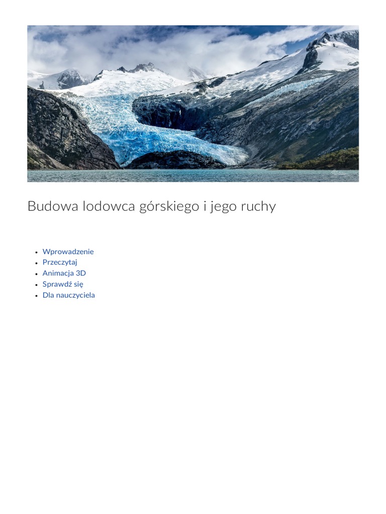 Budowa Lodowca Gorskiego I Jego | PDF