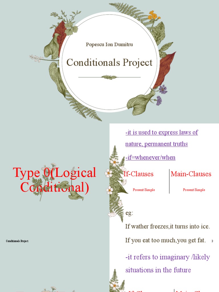 Conditionals Project | PDF | Semantics | Linguistic Morphology