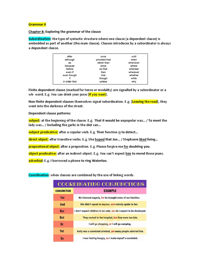 Chapter 8 | PDF | Clause | Grammatical Number