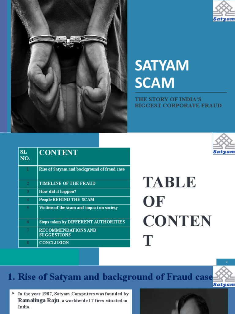 Satyam Fraud Presentation | PDF | Corporations | Economies