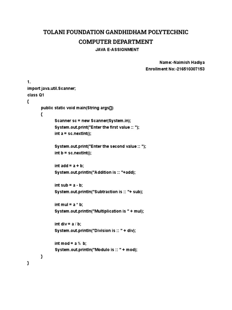 E Assignment Pdf Constructor Object Oriented Programming Programming