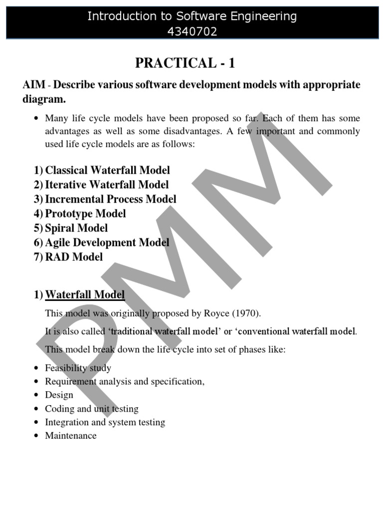 Practical 1 | Download Free PDF | Software Testing | Prototype