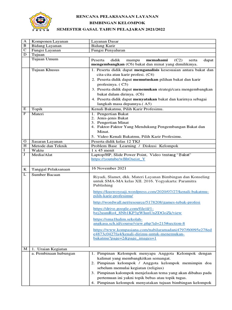 RPL BIMBINGAN KELOMPOK (Siklus 3) | PDF | Pengembangan Diri