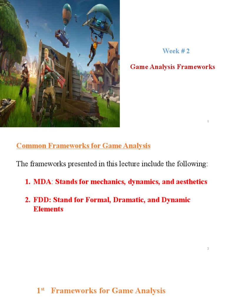 Week 2 (Game Analysis Frameworks) | PDF | Games & Activities