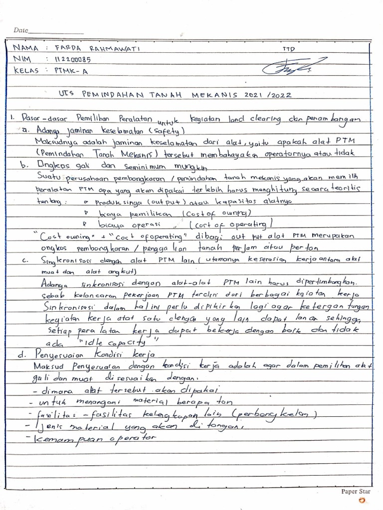 Farda Rahmawati - Kelas PTMK - A - UTS PTMK | PDF