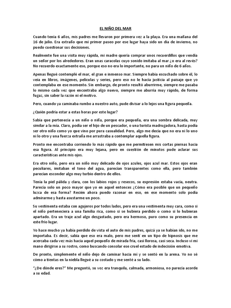 El Niño Del Mar | PDF