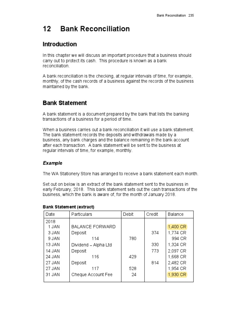 Bank Reconciliation Process Explained | PDF | Debits And Credits | Payments