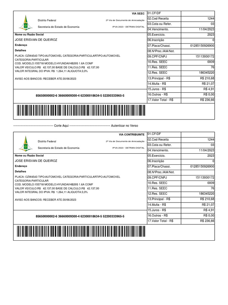 Bordero - 2023-06-06T140309.466 | PDF | Brasil