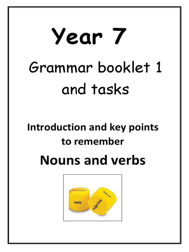Year 7 Grammar and Spelling Guide | PDF | Noun | Part Of Speech