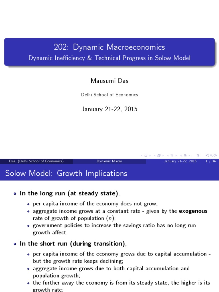 C202 Lecture2 Solow Model Extensions | PDF