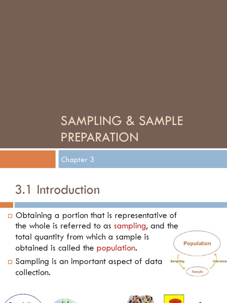 Chapter 3 CFB31203 | PDF | Sampling (Statistics) | Mill (Grinding)