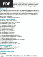 Arteck HW192 Wireless Keyboard Manual | PDF | Computer Keyboard | Wireless