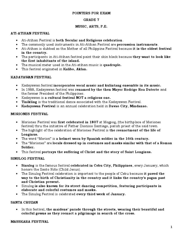 Q4-G7-POINTERS-FOR-EXAM | PDF